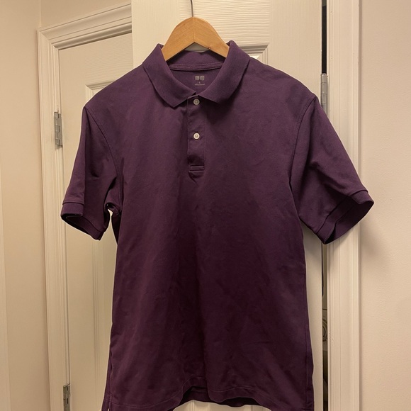 Uniqlo | Shirts | Uniqlo Mens Purple Dry Pique Short Sleeve Polo Shirt ...